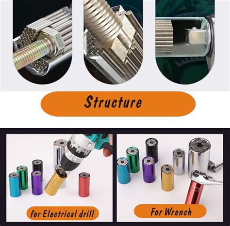 Universal Wrench Socket Tools Multi Size In One Self Adjustable For Regularity Or Irregularity