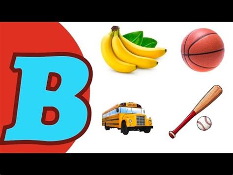 Words Start With The Letter B Youtube