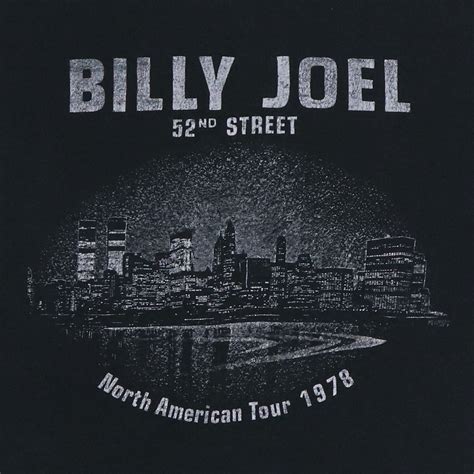 1978 Billy Joel 52nd Street Tour Shirt Authentic Vintage Tee Wyco