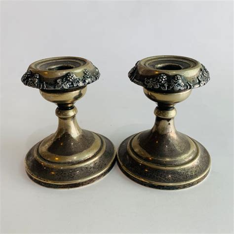 Silver Candlesticks Etsy