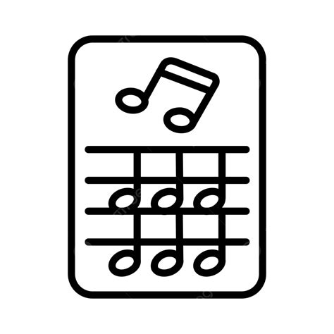 Music Score Line Icon Vector Music Score Note Score Png And Vector