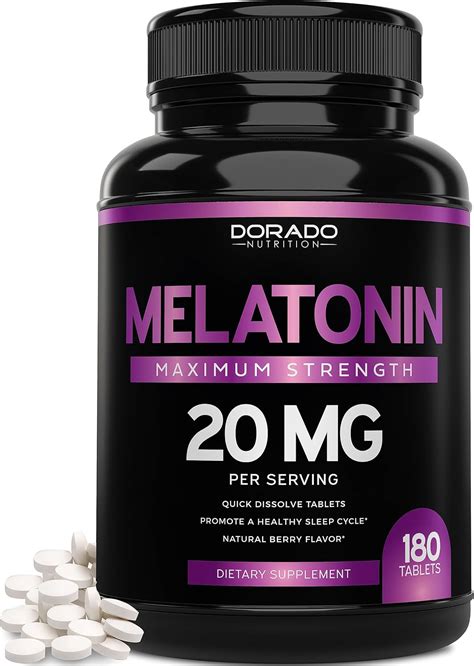 Melatonin 20mg Tablets For Adults 180 Count Fast