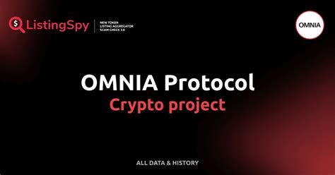Omnia Protocol Crypto Project Omnia Token Listings Events Analysis