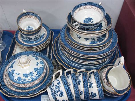 Lot 1193 Booths Real Old Willow Dinnerware