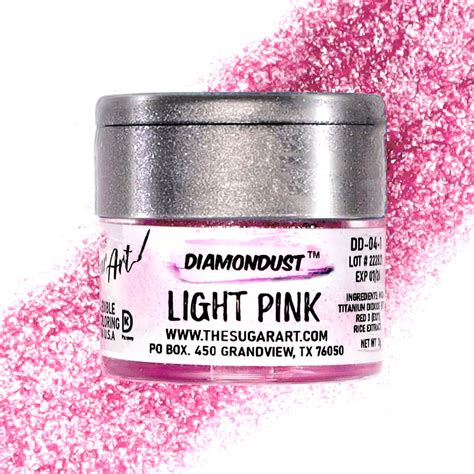 Light Pink Edible Glitter For Cakes Cookies And Cocktails The Sugar Art The Sugar Art Inc