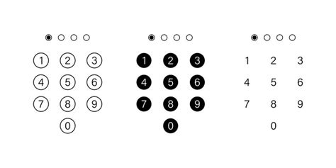 Premium Vector Passcode Keypad Collection Pincode Security Verification Pass Input Field