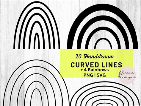 Curved Lines Svg Graduated Curved Lines Png Curve Line Rainbows Rainbow