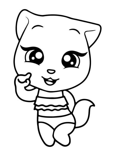 Talking Angela Coloring Pages Printable For Free Download
