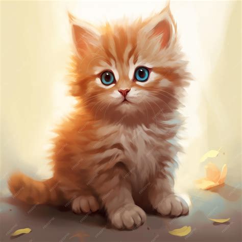 Premium Ai Image Cute Animated Cat Illustration Cartoon