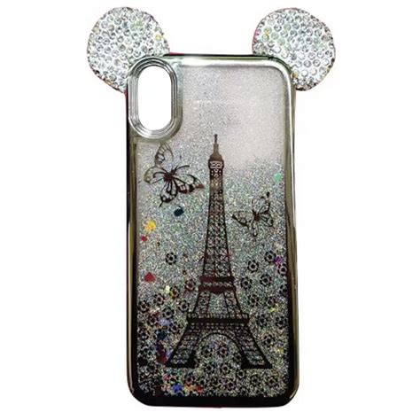 Iphone X Waterfall Mickey Ears Case Silver Eiffel Tower Cellaron