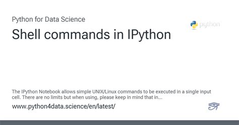 Shell Commands In Ipython Python For Data Science
