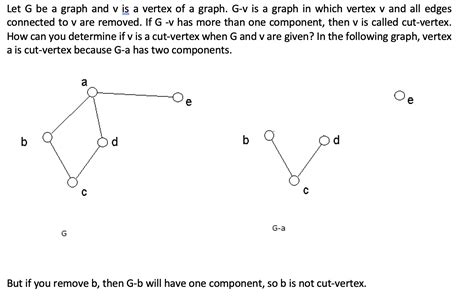 solved let g be a graph and v is a vertex of a graph g−v is
