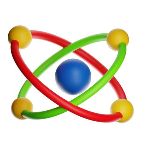 Atomic Model Illustration Psd Premium