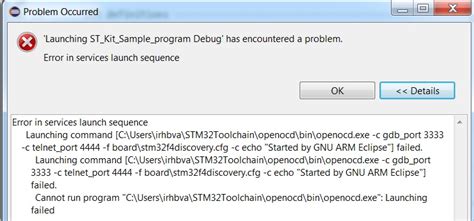 Stm32 Problems With Openocd Under Eclipse Neon2 Release 462 Stack Overflow