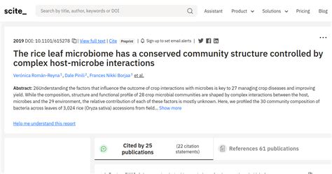 The Rice Leaf Microbiome Has A Conserved Community Structure Controlled