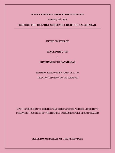 Respondent Skeleton Pdf Constitution Governance