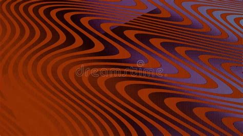 A Vintage Moving Pulsing Psychedelic Waveform Waves Contrast Colorful