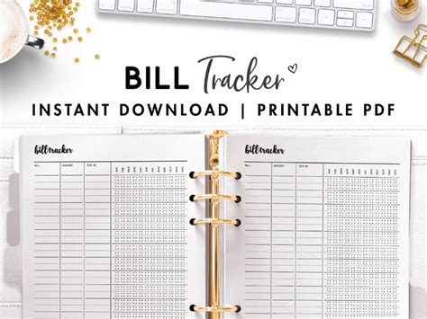 Free Printable Monthly Bill Tracker