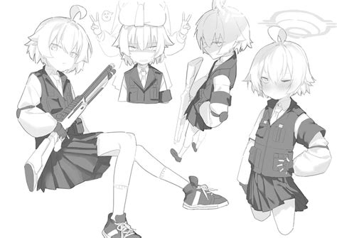 Hoshino Hoshino And Yume Blue Archive Drawn By Fataaa Danbooru