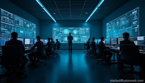 Cyber Security Operations Room Workstation Prompts Stable Diffusion