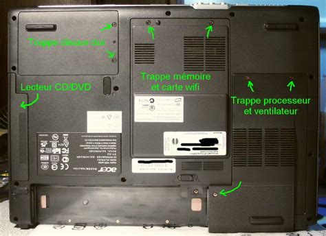 Démontage Pc Portable Acer Aspire 1640 1650 1680 1690 3000 3630 5000 5510
