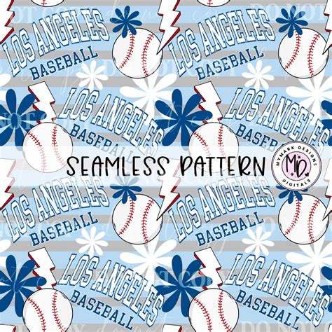 La Baseball Seamless Design Mymark Digitals