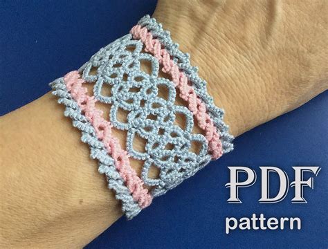 Tatting Lace Bracelet Easy Tatting Pattern 3d Bracelet Bookmark