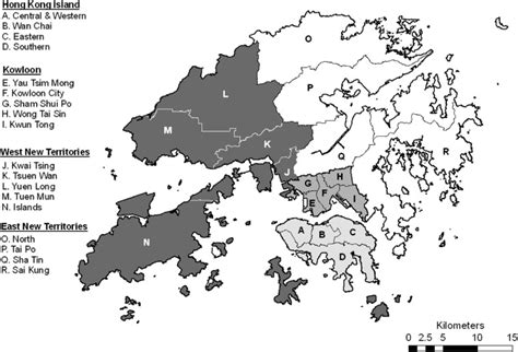 The 18 District Council Districts Of Hong Kong Download Scientific Diagram
