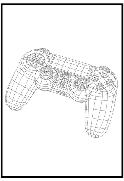 Game Controller Poster Wall Art Of Illustrated Console Control Art