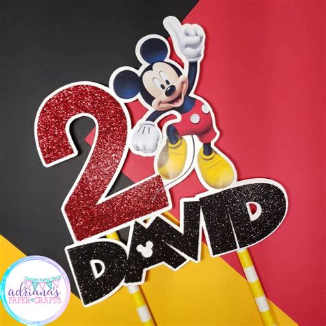 Mickey Mouse Cake Topper Adrianas Paper Crafts