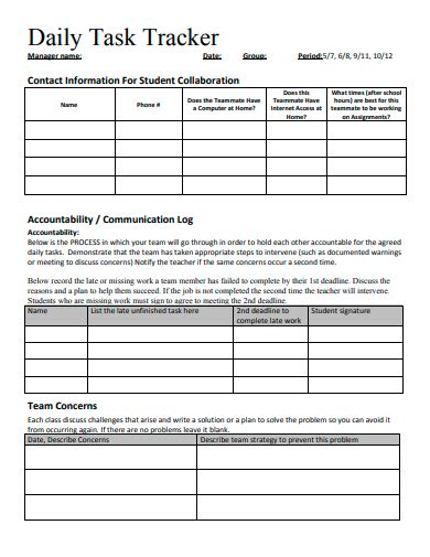 Free 10 Task Tracker Samples In Pdf