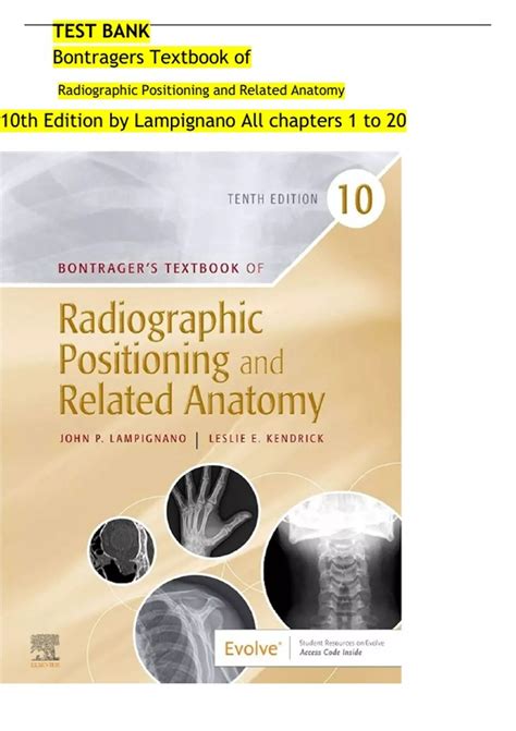 Test Bank For Bontragers Textbook Of Radiographic Positioning And