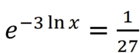 Solved E−3lnx271