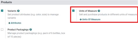 odoo use different units of measure official website