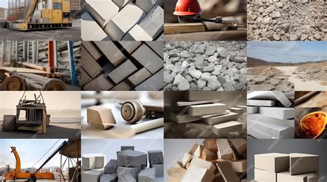 Premium Photo Collage With Various Types Of Building Materials On