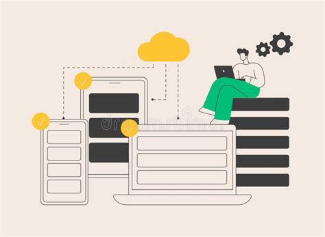 Saas Technology Abstract Concept Vector Illustration Stock Vector