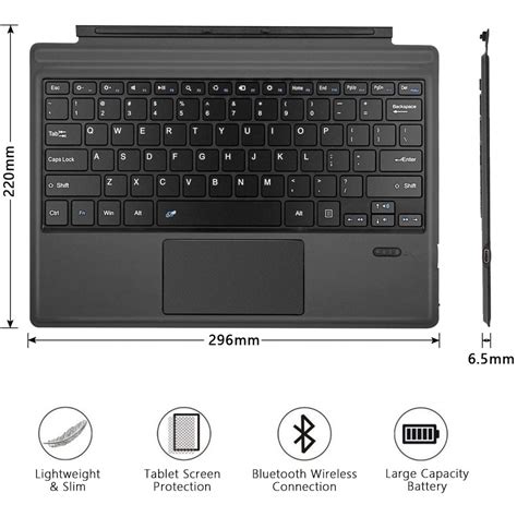 Surface Pro Wireless Bluetooth Keyboard For Microsoft Surface Go 1 2 3 4 Pro 10 3 4 5 6 7 8 9 10