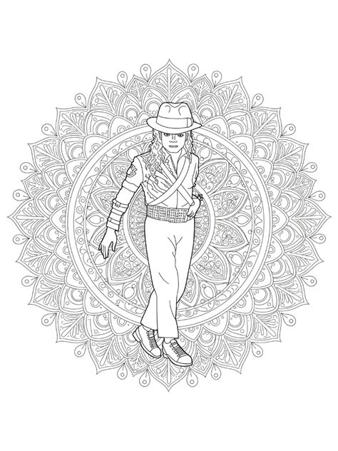 Hojas Para Colorear De Michael Jackson Para Imprimir 12 Páginas Para