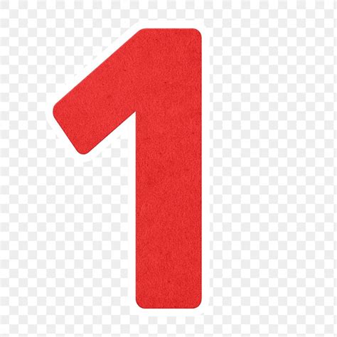 Red Number One Sticker Design Free Png Sticker Rawpixel