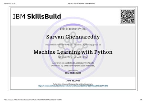 Proud To Share That Ive Completed The Machine Learning With Python” Certification From Ibm