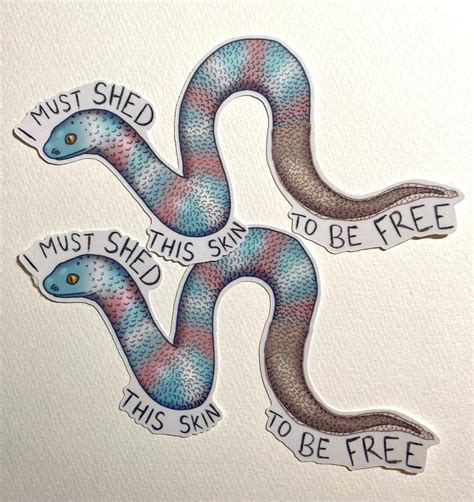 Snake Trans Sticker Snake Sticker Queer Sticker Lgbt Lgbt Art