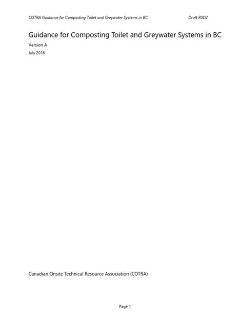 Cotra Greywater And Composting Toilet Guidelines Pdf Compost