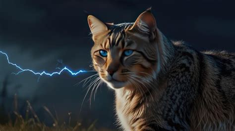 Cat In The Storm Premium Ai Generated Image