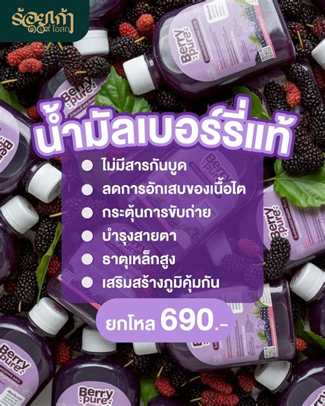 Berry Pure น้ำมัลเบอร์รี่ออร์แกนิก โรงงานขายเอง