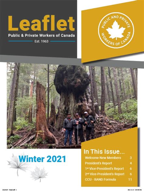 Winter 2021 Public And Private Workers Of Canada Ppwc