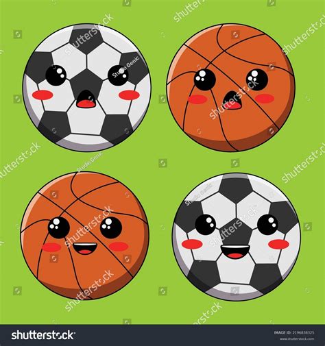 Ball Vector Set Vector Cartoon Cute Stock Vector Royalty Free 2196838325 Shutterstock