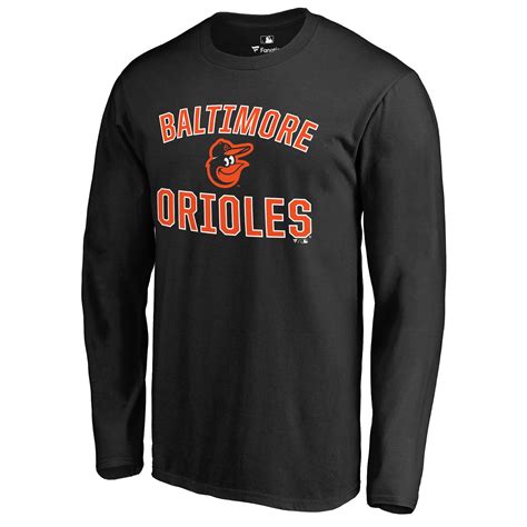 Mens Black Baltimore Orioles Victory Arch Long Sleeve T Shirt