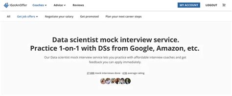 best mock interview sites for engineers pms data scientists etc