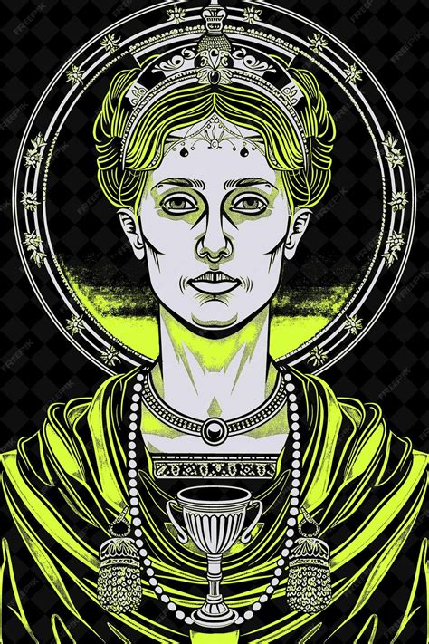 Premium Psd Visigothic Noblewoman Portrait Wearing A Mantle And Jeweled Vivid Color Design Png