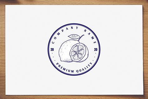 Fresh Lemon Lime Orange Fruit Label Logo Graphic By Afstudio87